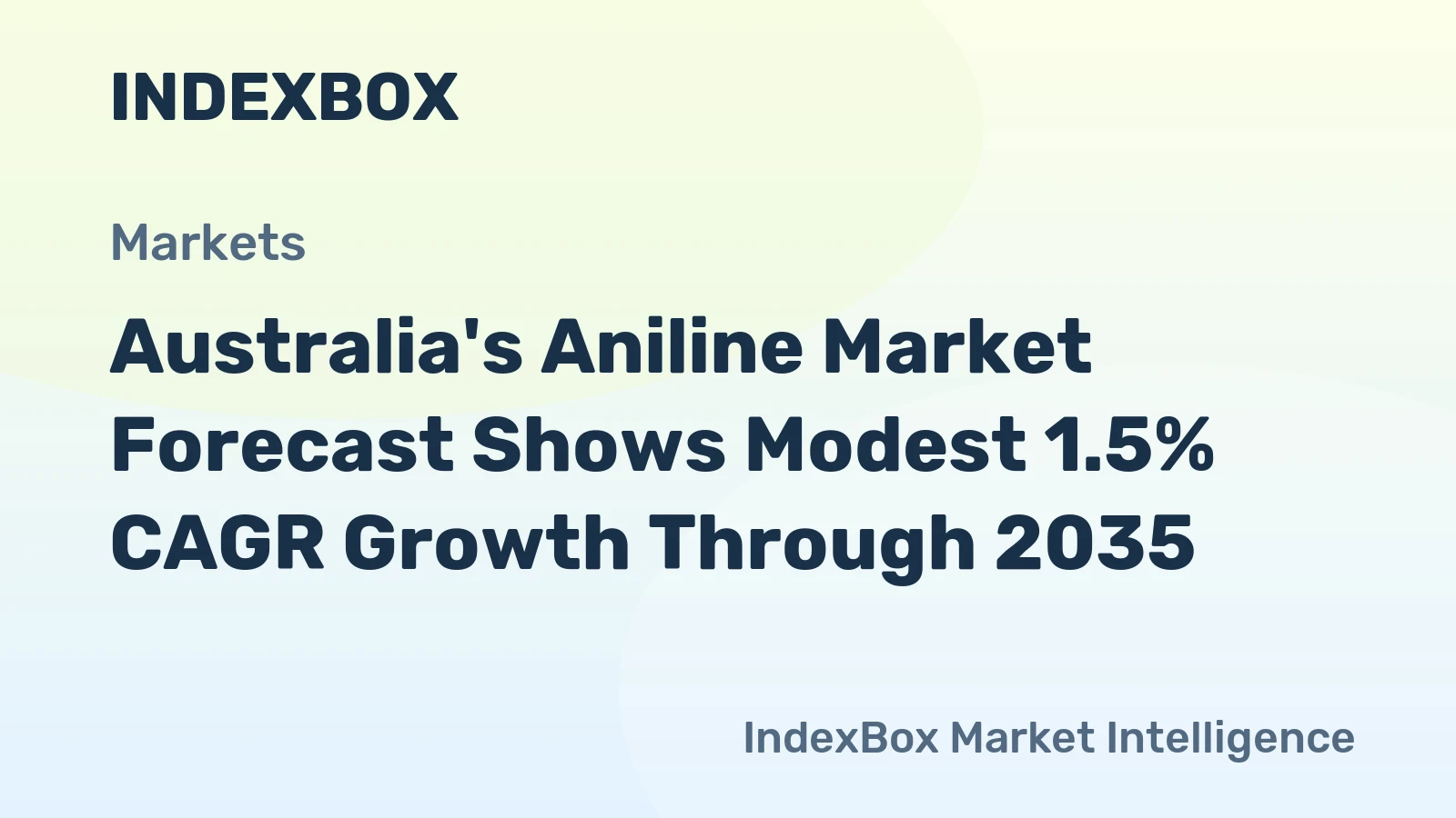 Australia's Aniline Market Forecast Shows Modest 1.5% CAGR Growth Through 2035