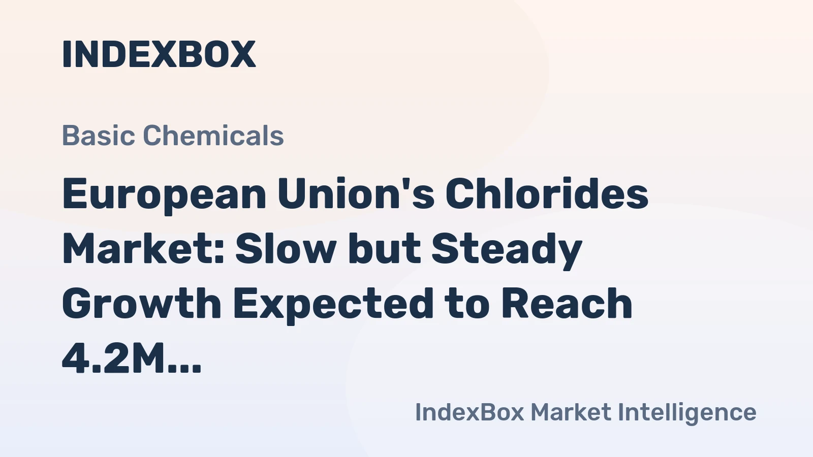 European Union's Chlorides Market: Slow but Steady Growth Expected to Reach 4.2M tons by 2035