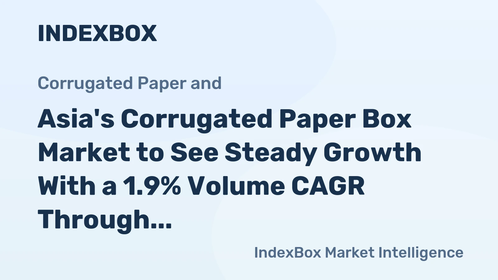 Asia's Corrugated Paper Box Market to See Steady Growth With a 1.9% Volume CAGR Through 2035