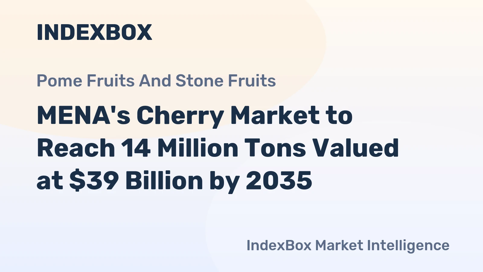 MENA's Cherry Market to Reach 14 Million Tons Valued at $39 Billion by 2035