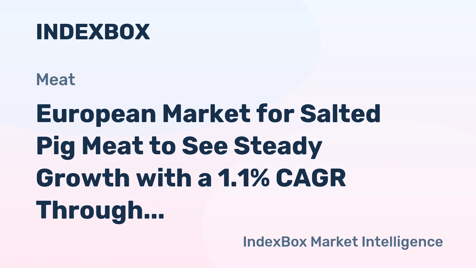 European Market for Salted Pig Meat to See Steady Growth with a 1.1% CAGR Through 2035