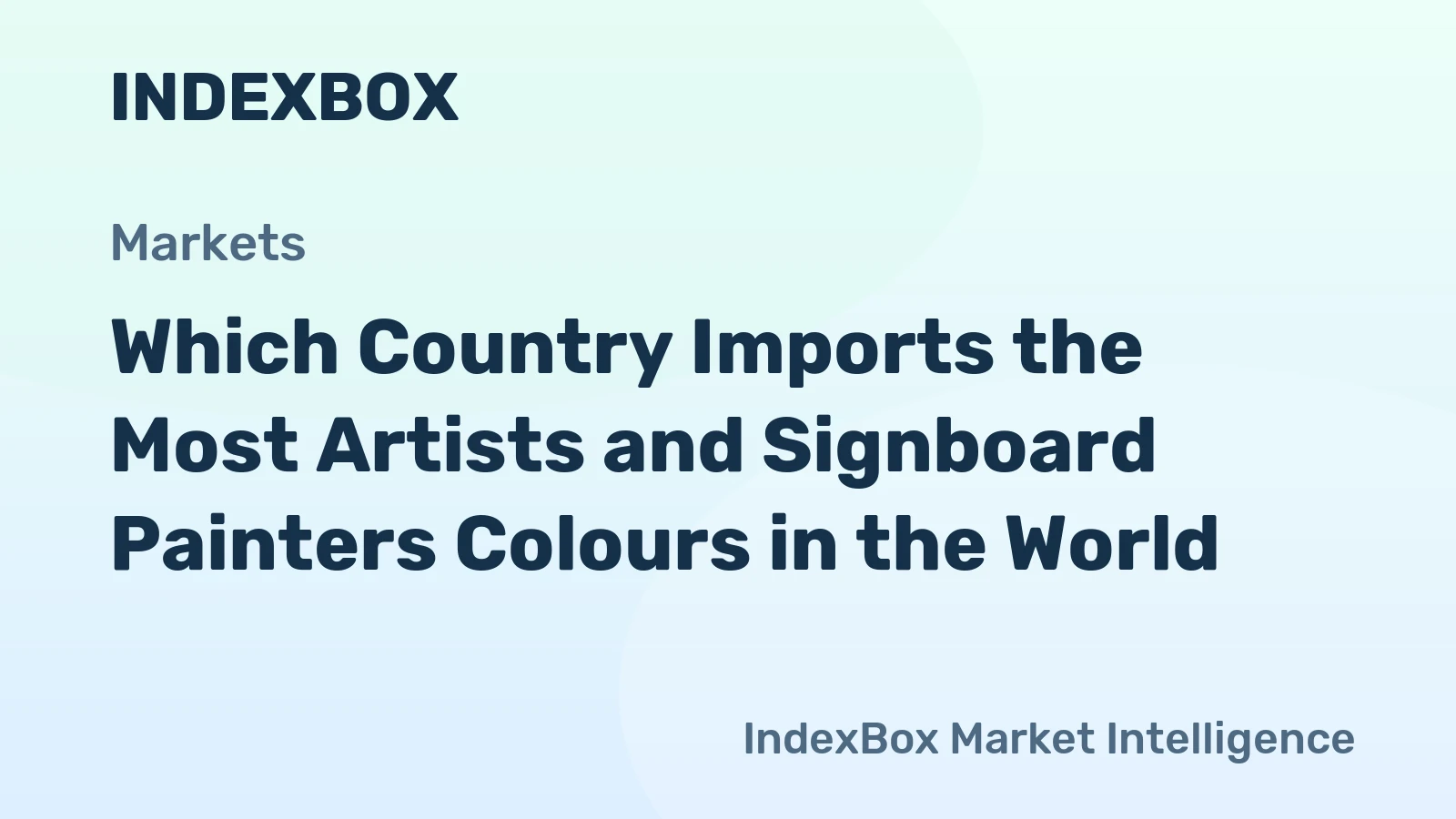 Which Country Imports the Most Artists and Signboard Painters Colours in the World?
