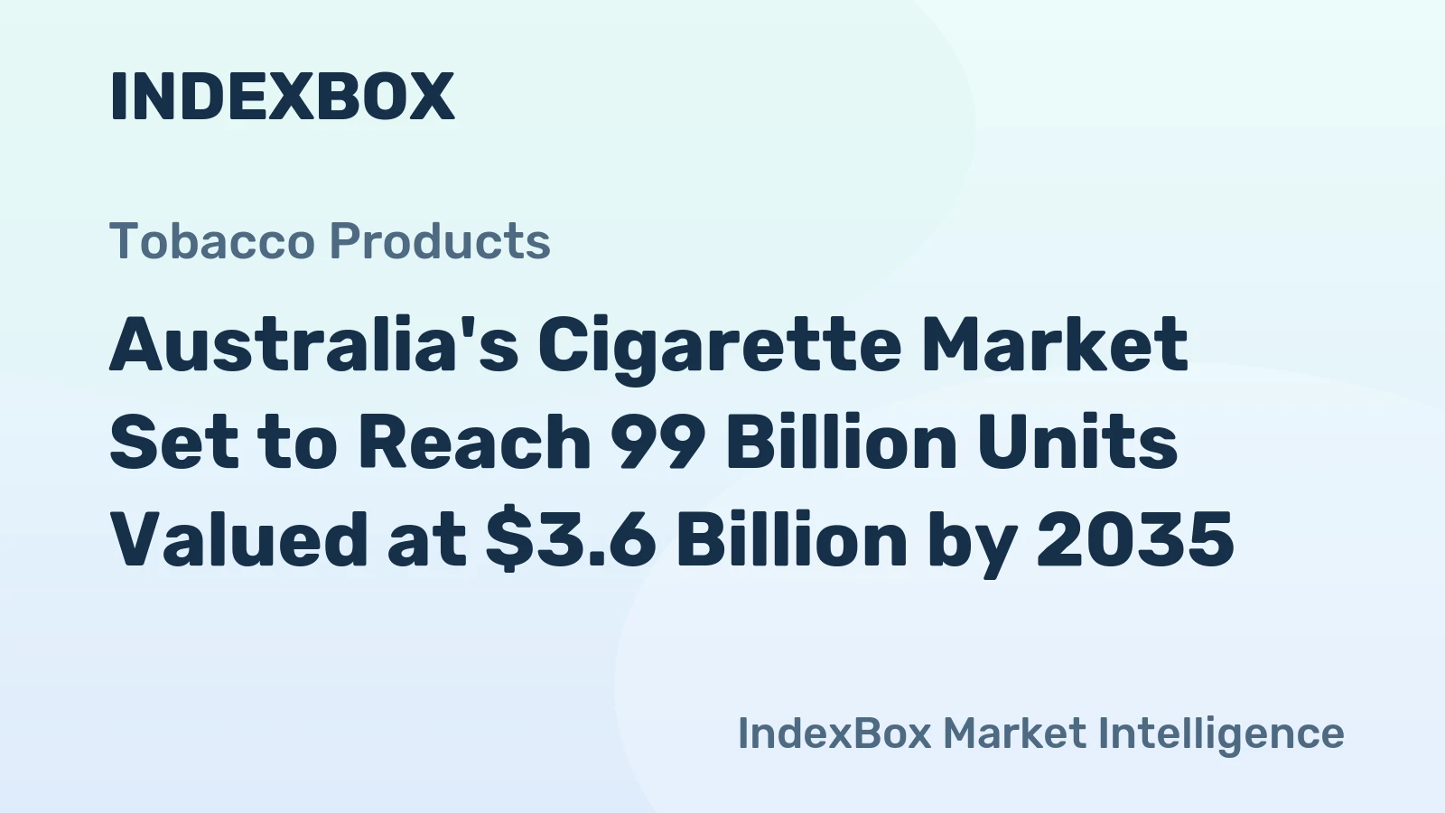 Australia's Cigarette Market Set to Reach 99 Billion Units Valued at $3.6 Billion by 2035