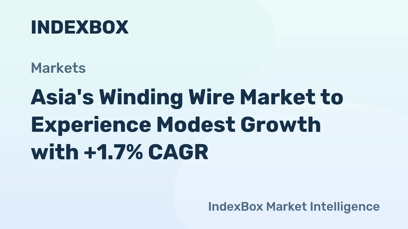 Asia's Winding Wire Market to Experience Modest Growth with +1.7% CAGR