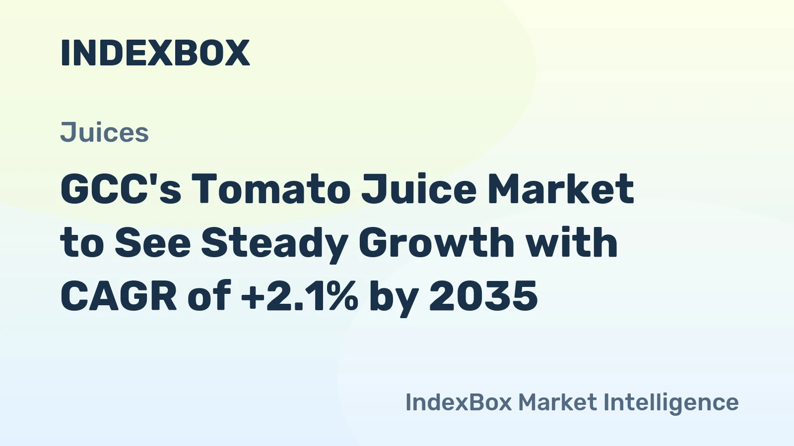 GCC's Tomato Juice Market to See Steady Growth with CAGR of +2.1% by 2035