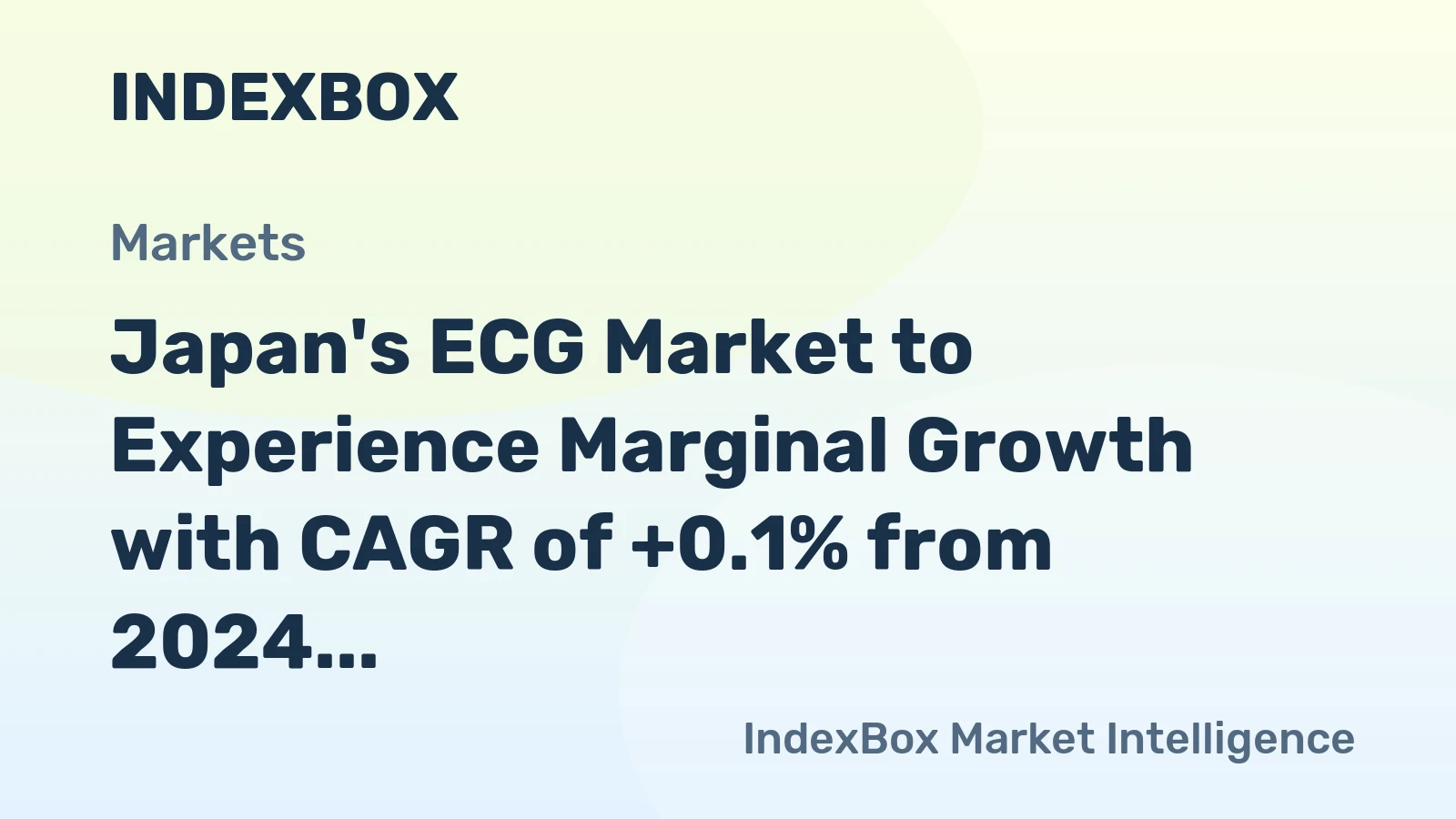 Japan's ECG Market to Experience Marginal Growth with CAGR of +0.1% from 2024 to 2035