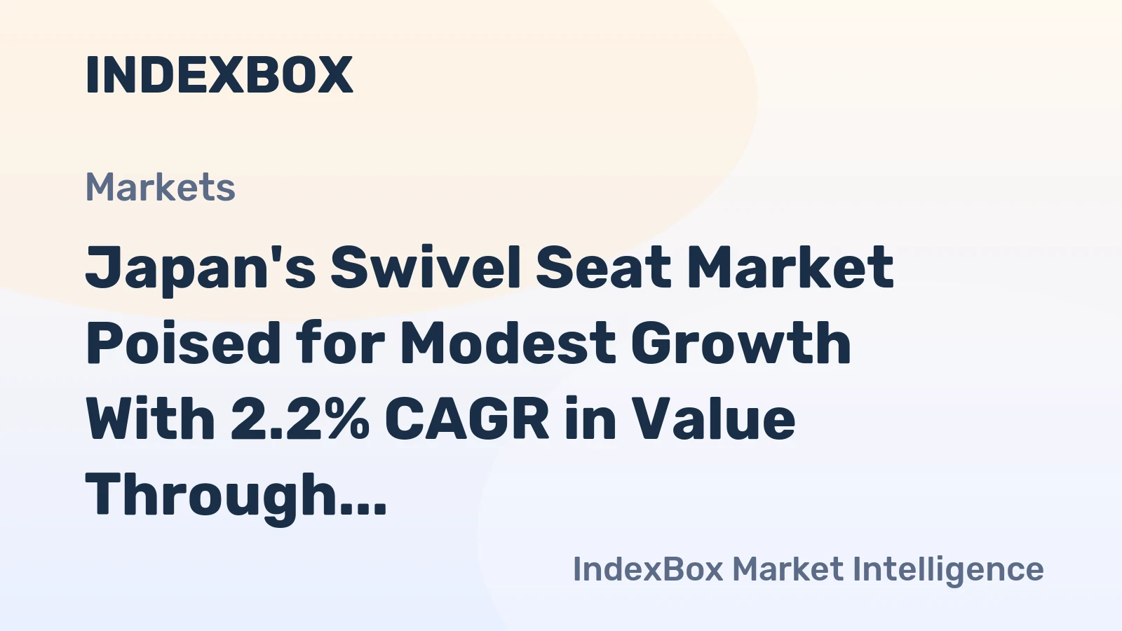 Japan's Swivel Seat Market Poised for Modest Growth With 2.2% CAGR in Value Through 2035
