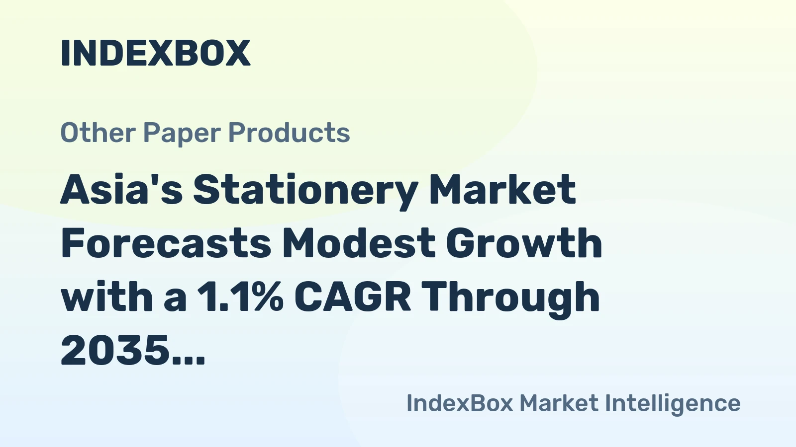 Asia's Stationery Market Forecasts Modest Growth with a 1.1% CAGR Through 2035