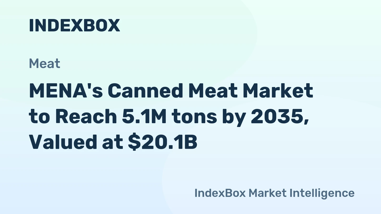 MENA's Canned Meat Market to Reach 5.1M tons by 2035, Valued at $20.1B