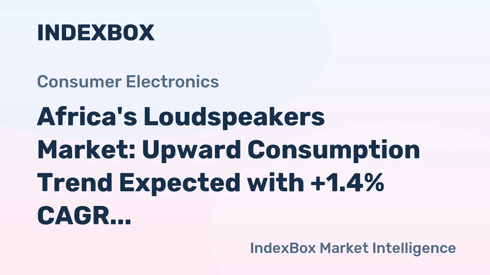 Africa's Loudspeakers Market: Upward Consumption Trend Expected with +1.4% CAGR Leading to 104M Units by 2035