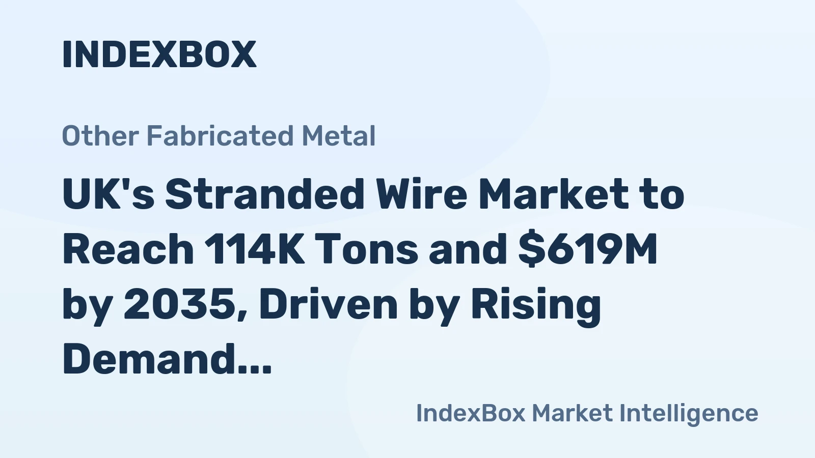 UK's Stranded Wire Market to Reach 114K Tons and $619M by 2035, Driven by Rising Demand