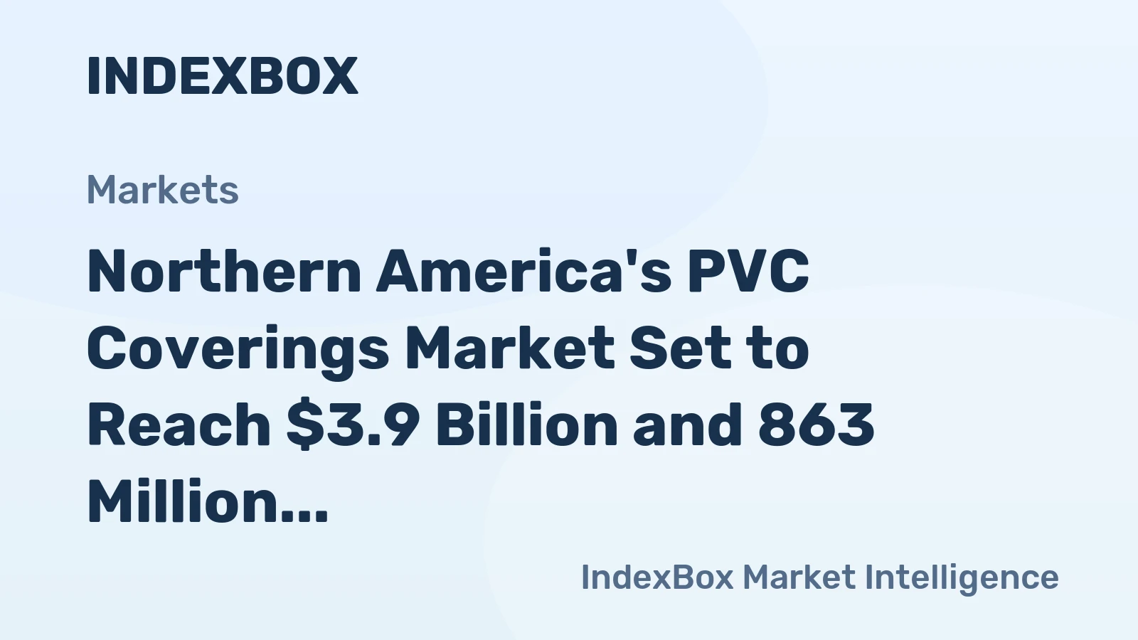 Northern America's PVC Coverings Market Set to Reach $3.9 Billion and 863 Million Square Meters