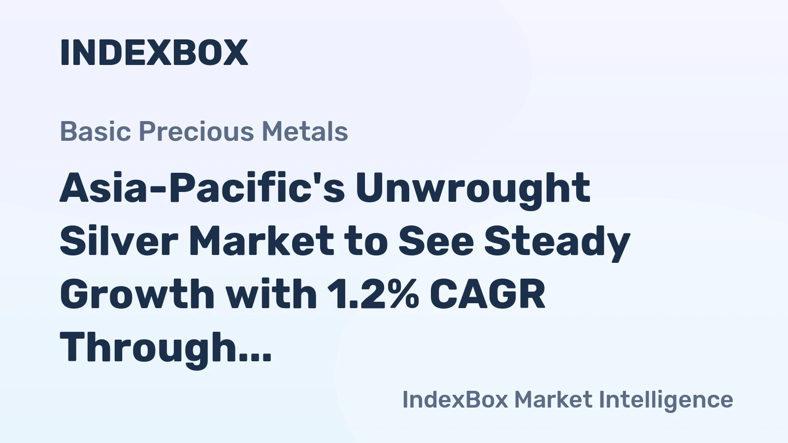 Asia-Pacific's Unwrought Silver Market to See Steady Growth with 1.2% CAGR Through 2035