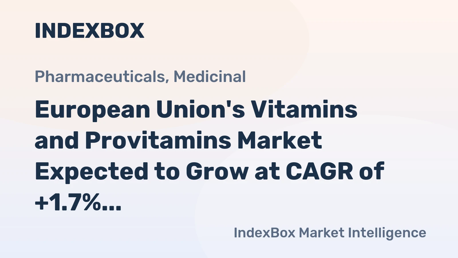 European Union's Vitamins and Provitamins Market Expected to Grow at CAGR of +1.7% Over Next Decade