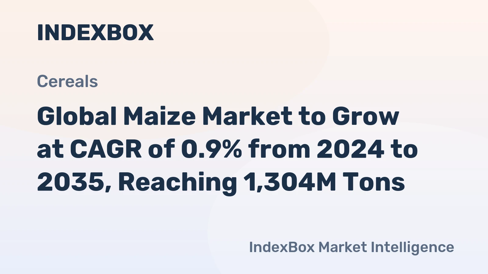 Global Maize Market to Grow at CAGR of 0.9% from 2024 to 2035, Reaching 1,304M Tons