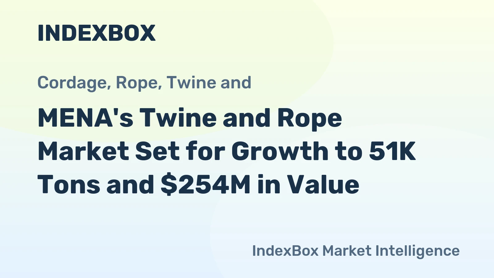 MENA's Twine and Rope Market Set for Growth to 51K Tons and $254M in Value