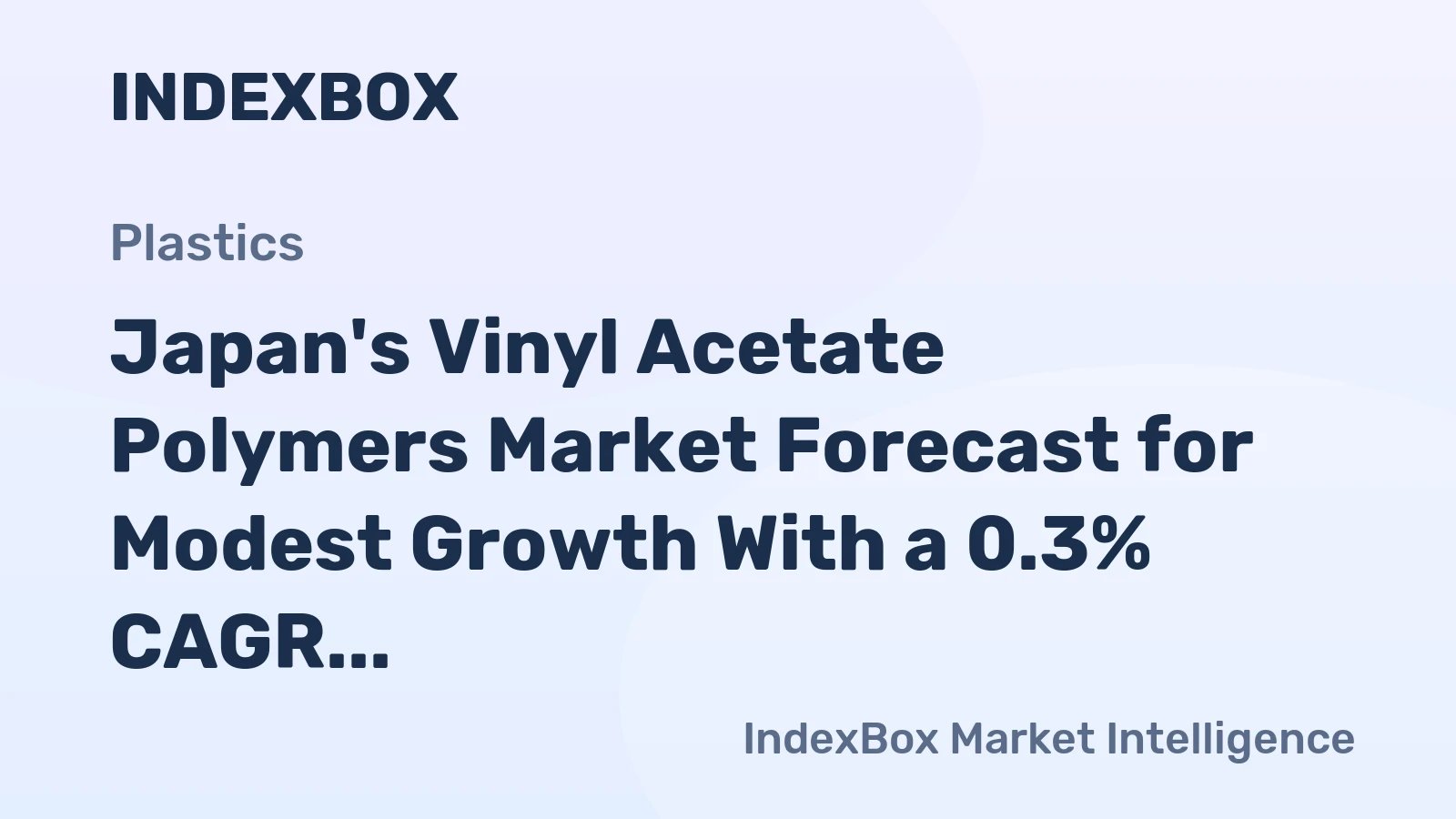 Japan's Vinyl Acetate Polymers Market Forecast for Modest Growth With a 0.3% CAGR Through 2035