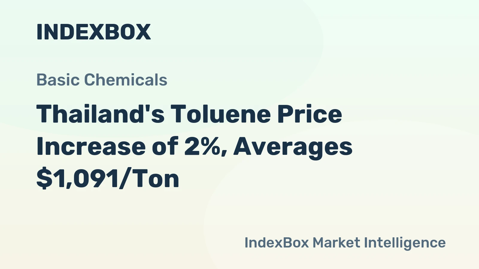 Thailand's Toluene Price Increase of 2%, Averages $1,091/Ton