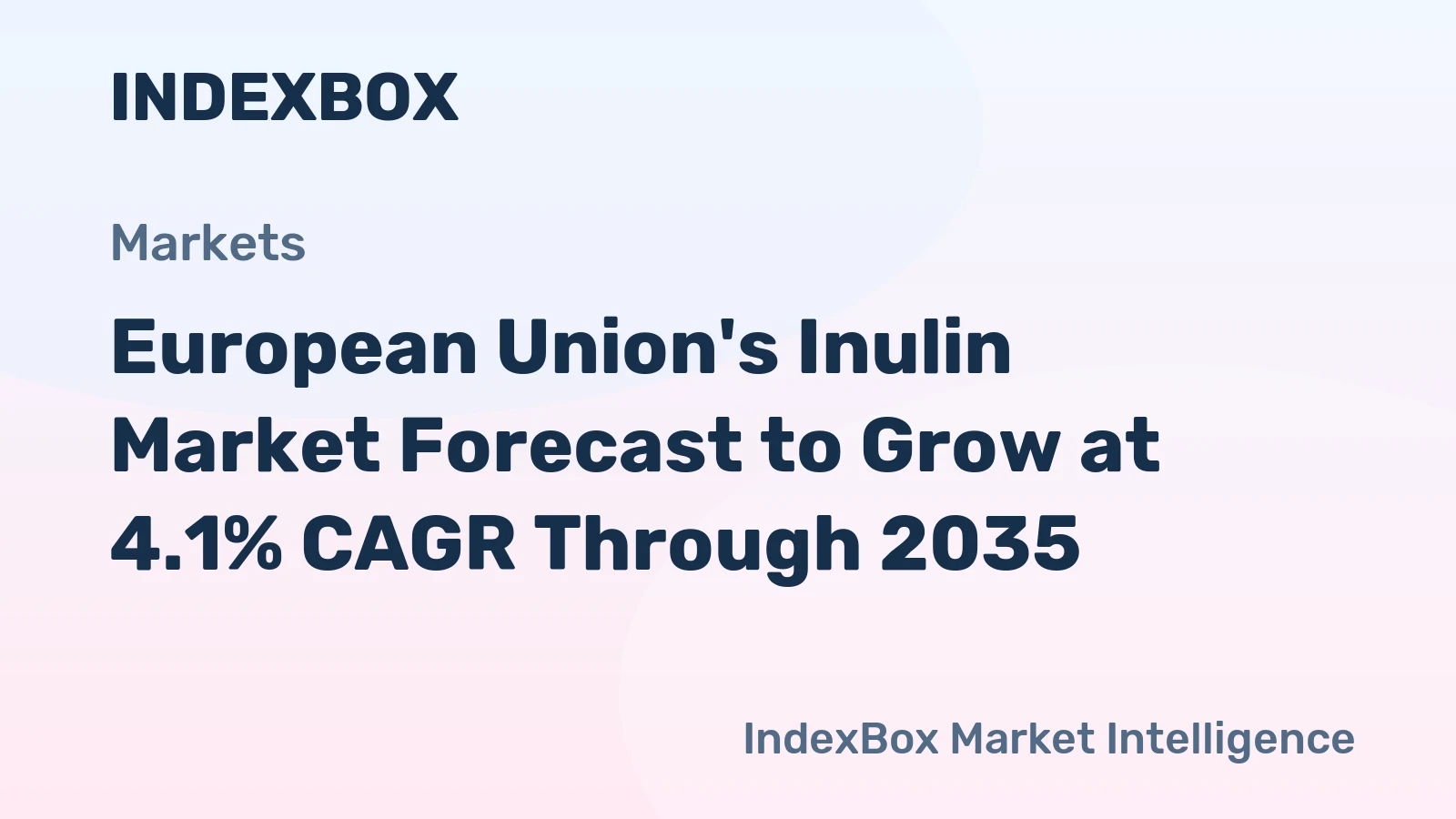 European Union's Inulin Market Forecast to Grow at 4.1% CAGR Through 2035