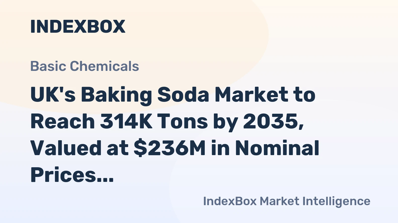 UK's Baking Soda Market to Reach 314K Tons by 2035, Valued at $236M in Nominal Prices