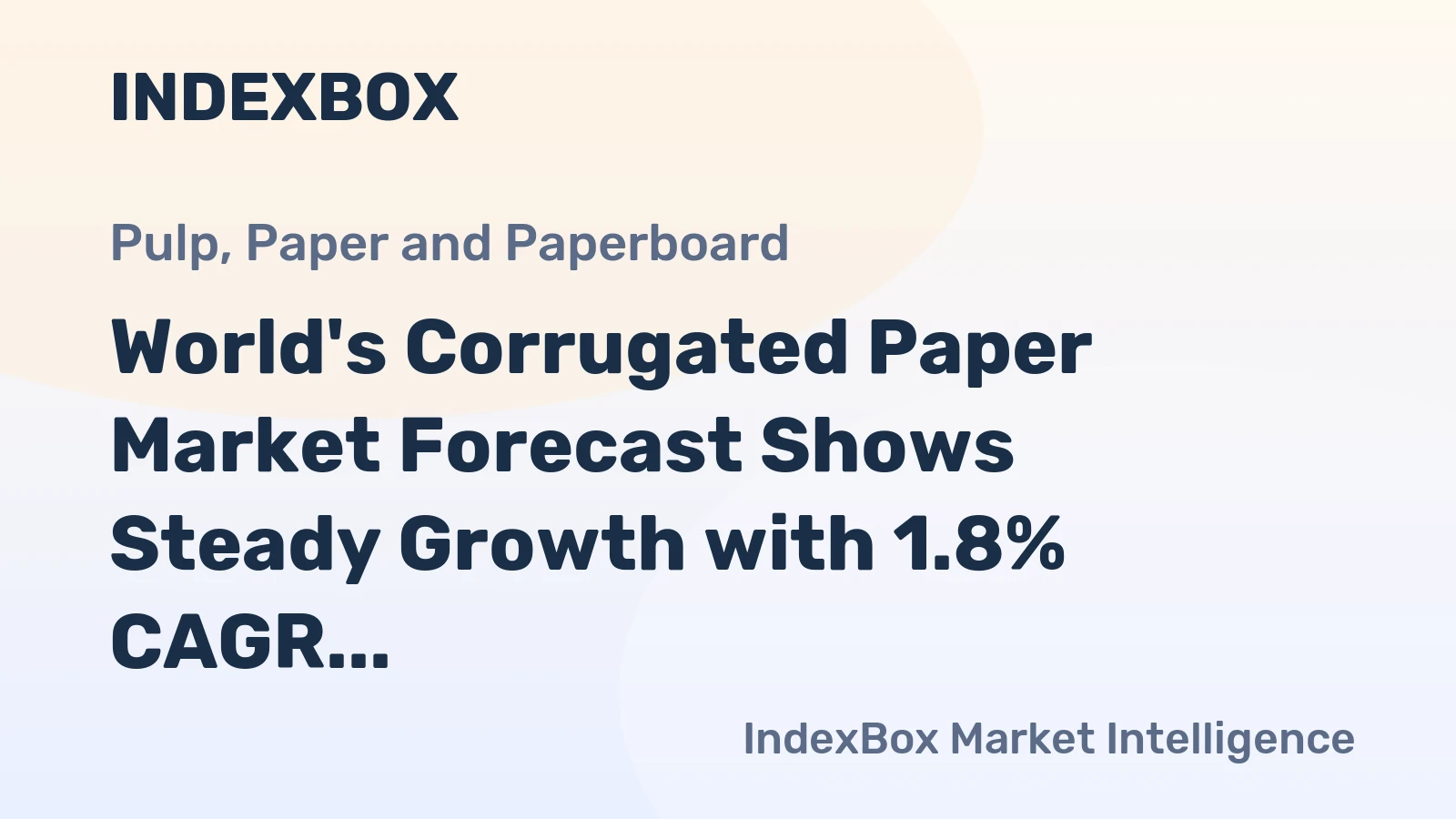 World's Corrugated Paper Market Forecast Shows Steady Growth with 1.8% CAGR in Value Through 2035