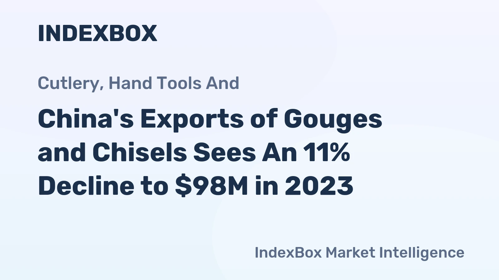 China's Exports of Gouges and Chisels Sees An 11% Decline to $98M in 2023