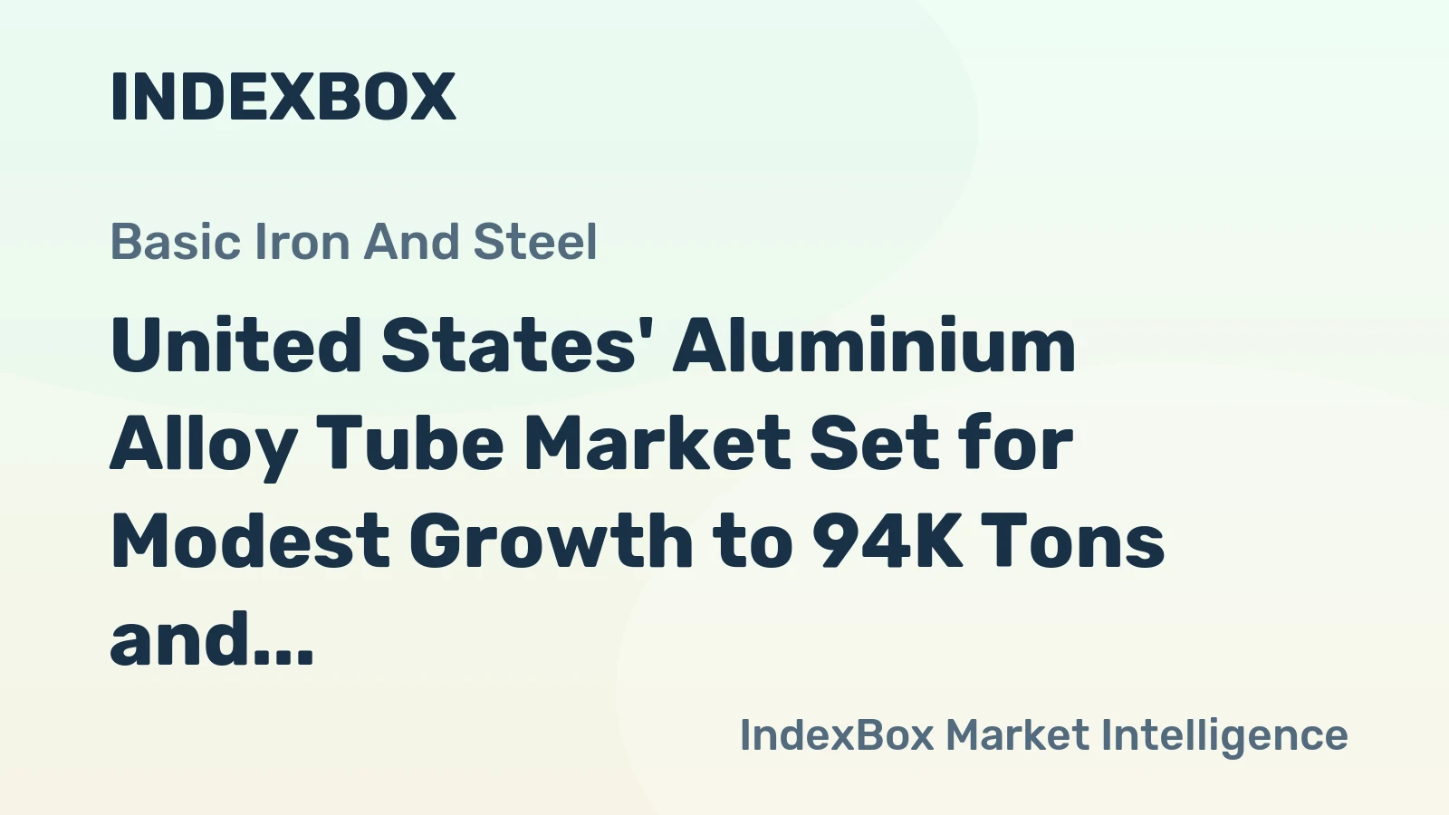 United States' Aluminium Alloy Tube Market Set for Modest Growth to 94K Tons and $822M