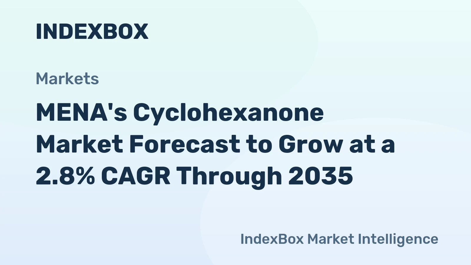 MENA's Cyclohexanone Market Forecast to Grow at a 2.8% CAGR Through 2035