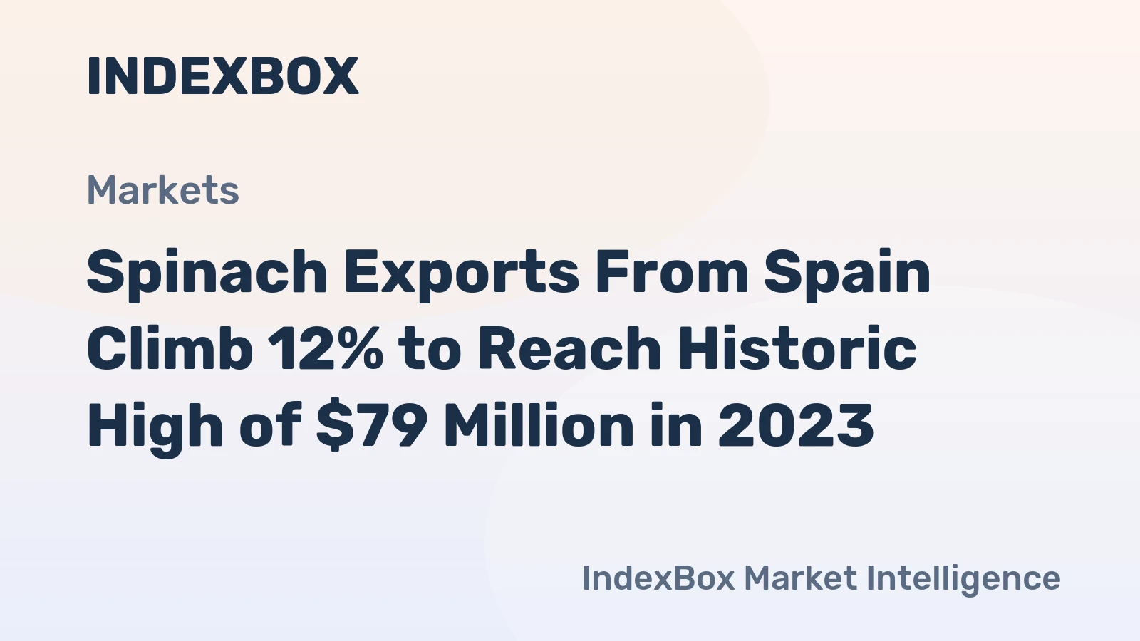Spinach Exports From Spain Climb 12% to Reach Historic High of $79 Million in 2023