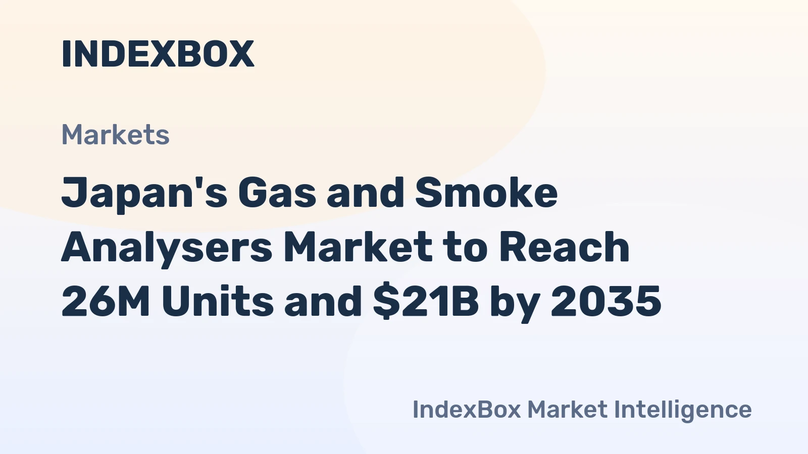 Japan's Gas and Smoke Analysers Market to Reach 26M Units and $21B by 2035