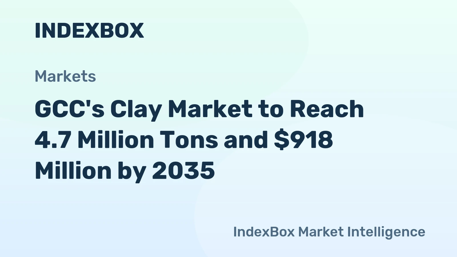 GCC's Clay Market to Reach 4.7 Million Tons and $918 Million by 2035