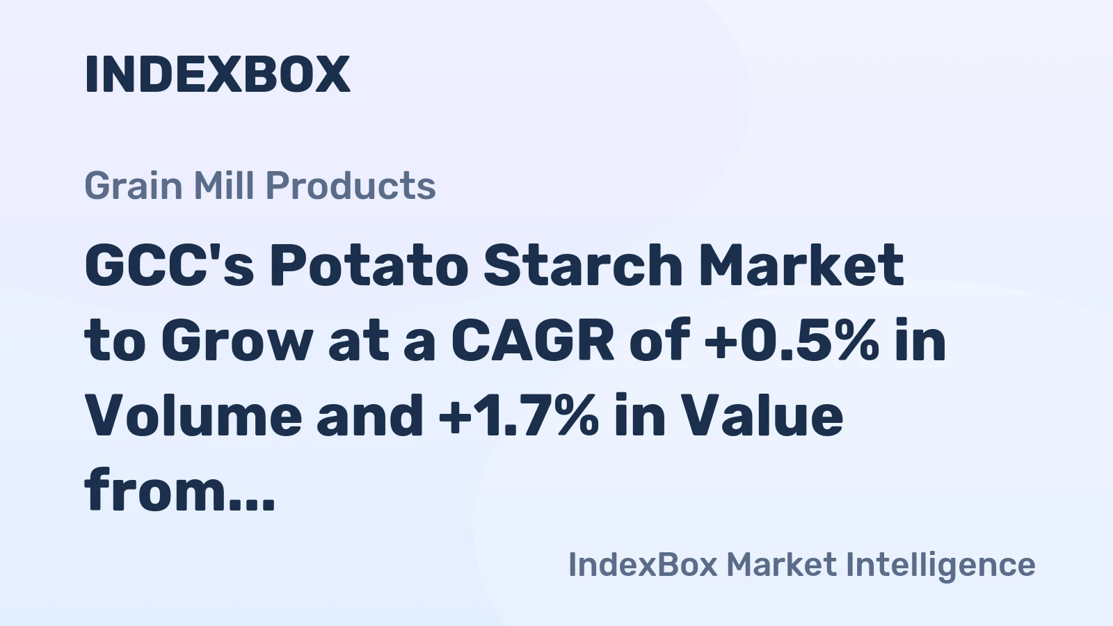 GCC's Potato Starch Market to Grow at a CAGR of +0.5% in Volume and +1.7% in Value from 2024 to 2035
