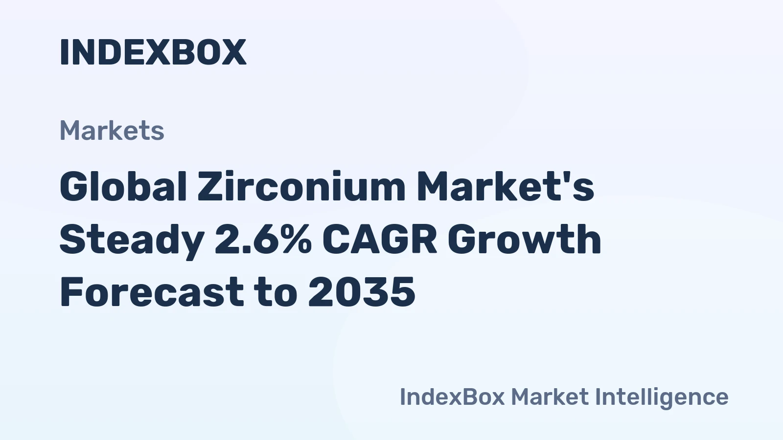 Global Zirconium Market's Steady 2.6% CAGR Growth Forecast to 2035