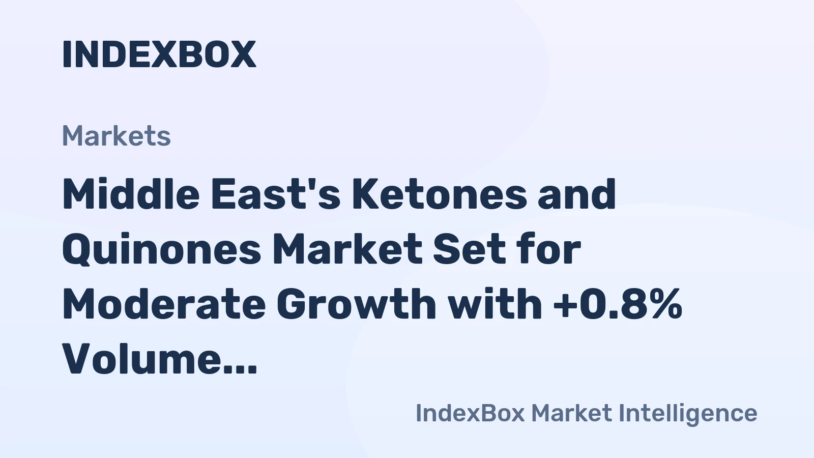 Middle East's Ketones and Quinones Market Set for Moderate Growth with +0.8% Volume CAGR Through 2035