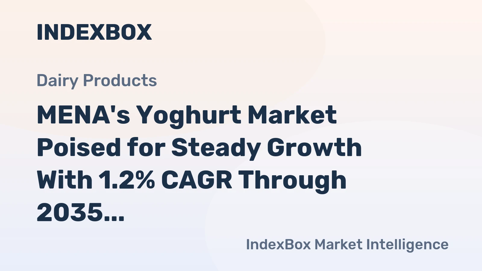 MENA's Yoghurt Market Poised for Steady Growth With 1.2% CAGR Through 2035