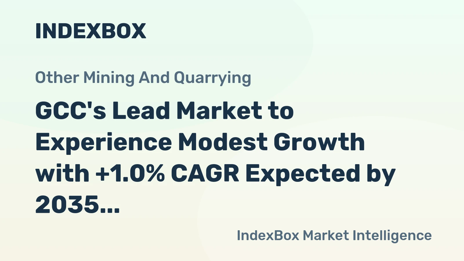 GCC's Lead Market to Experience Modest Growth with +1.0% CAGR Expected by 2035