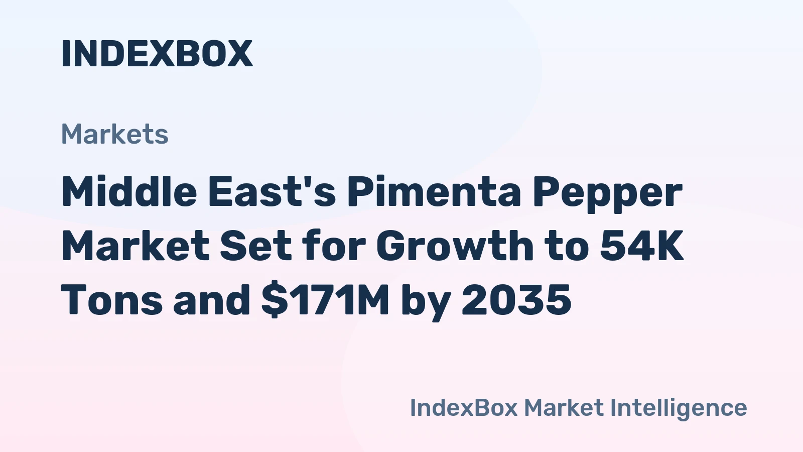 Middle East's Pimenta Pepper Market Set for Growth to 54K Tons and $171M by 2035