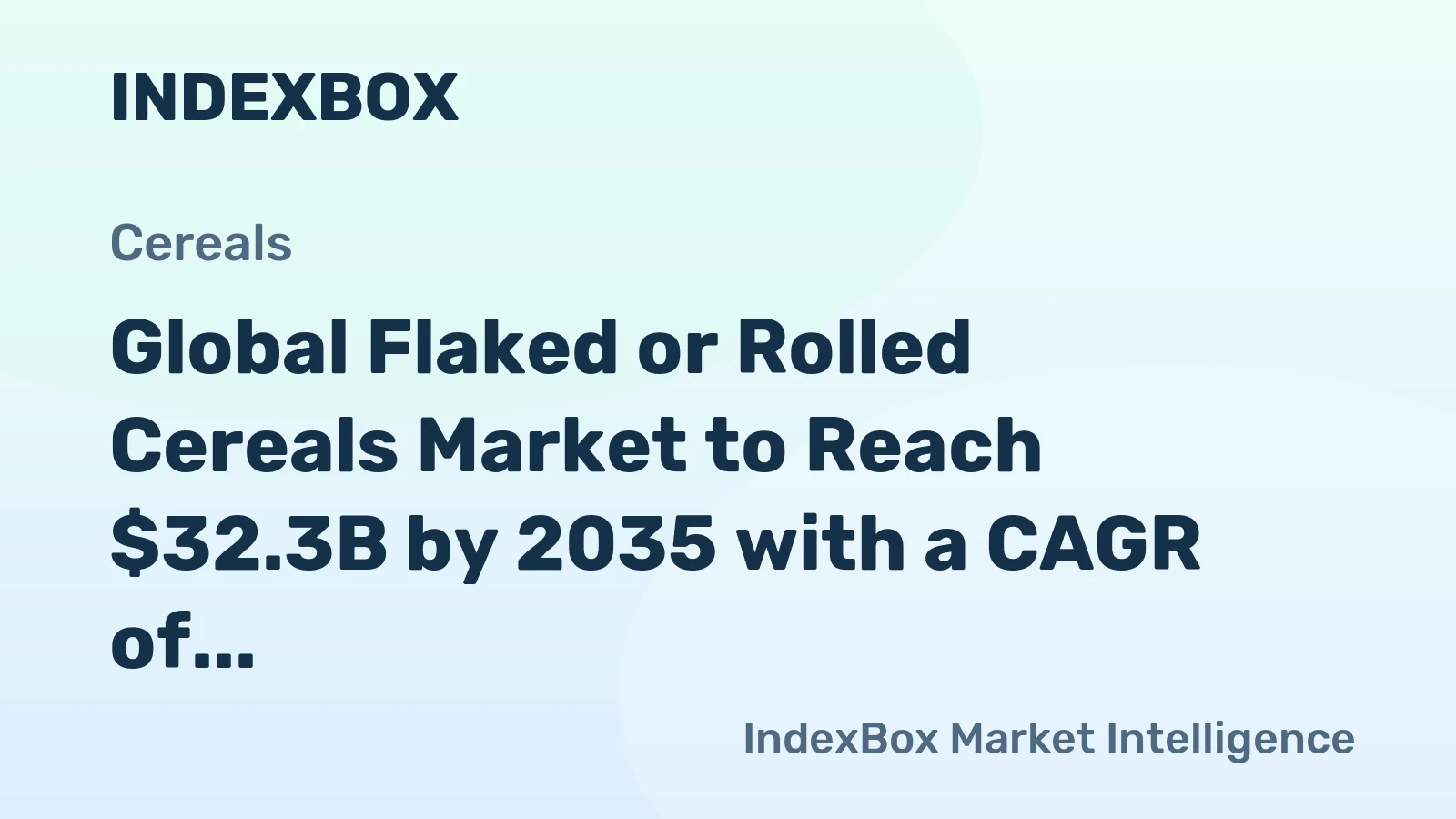 Global Flaked or Rolled Cereals Market to Reach $32.3B by 2035 with a CAGR of +3.0%