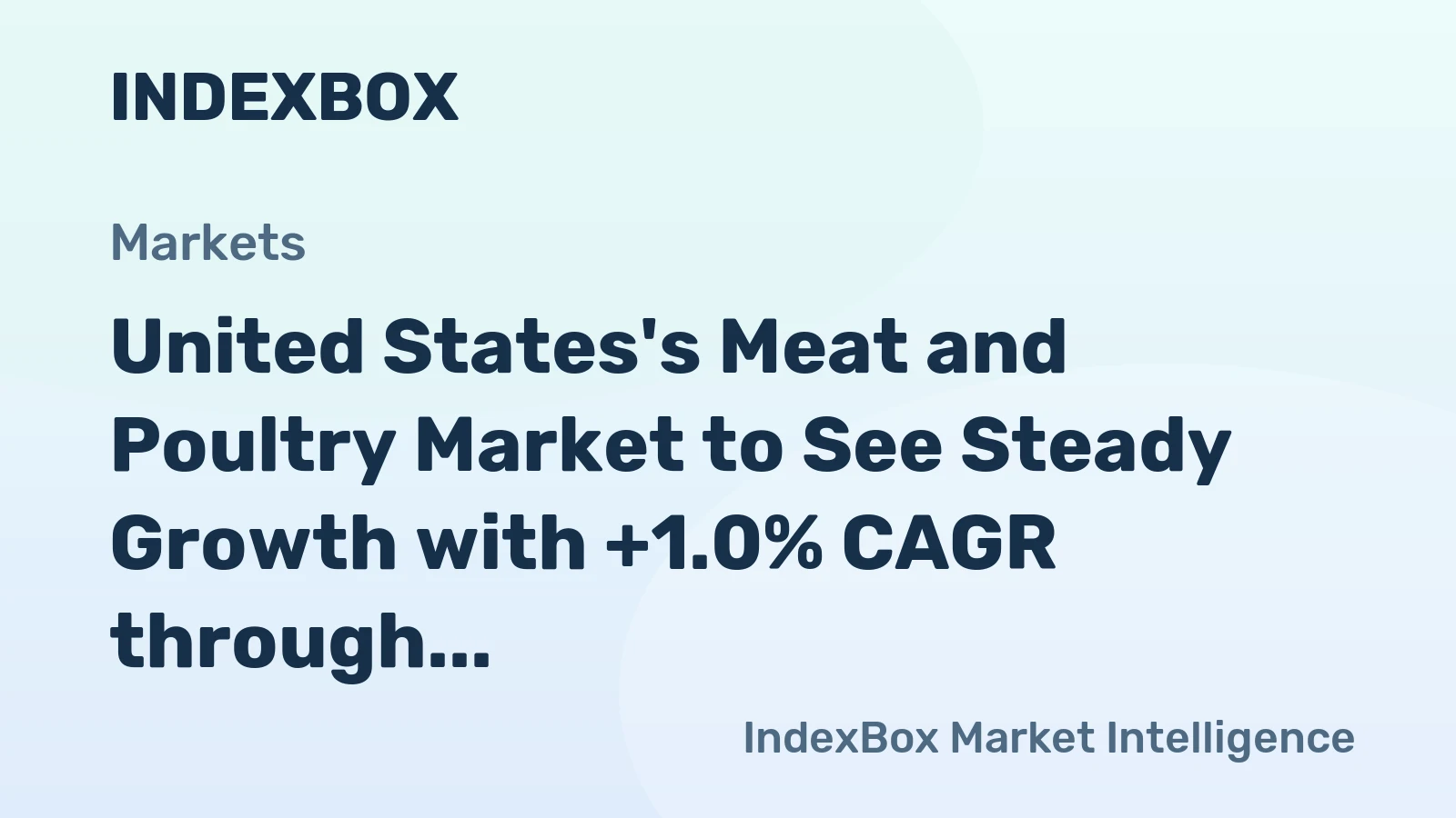 United States's Meat and Poultry Market to See Steady Growth with +1.0% CAGR through 2035
