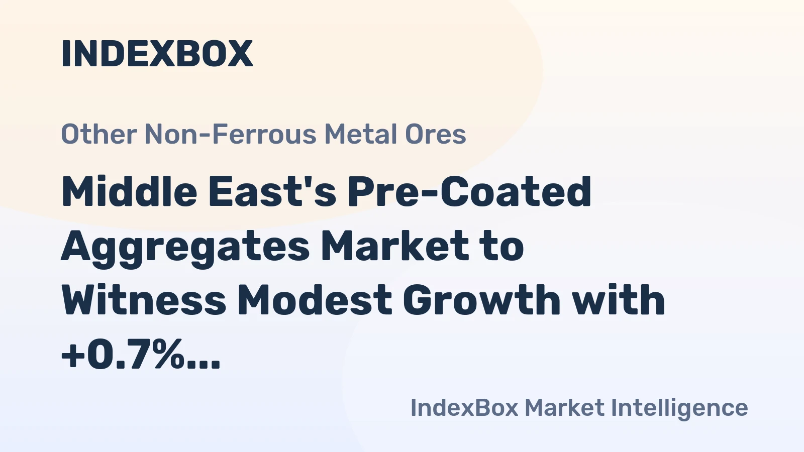 Middle East's Pre-Coated Aggregates Market to Witness Modest Growth with +0.7% CAGR through 2035