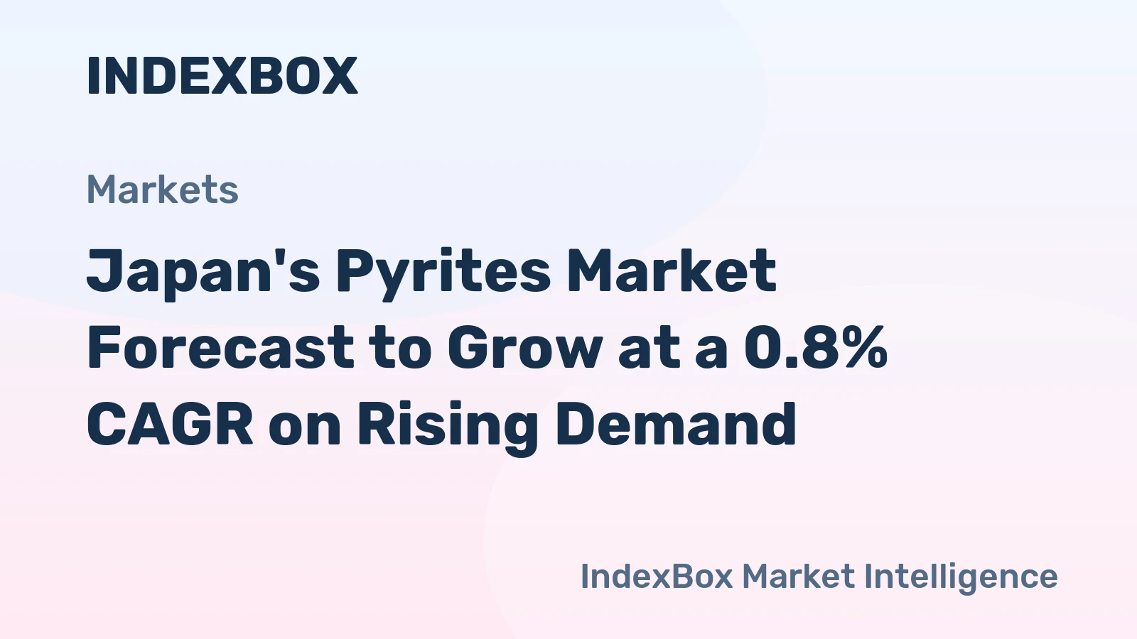 Japan's Pyrites Market Forecast to Grow at a 0.8% CAGR on Rising Demand