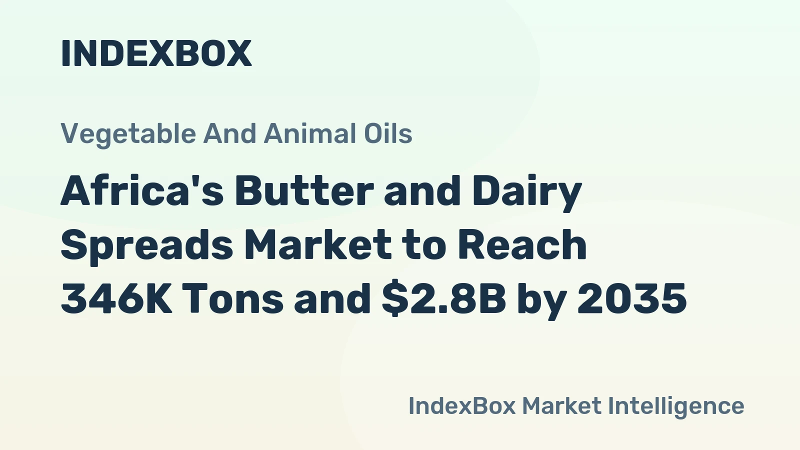 Africa's Butter and Dairy Spreads Market to Reach 346K Tons and $2.8B by 2035