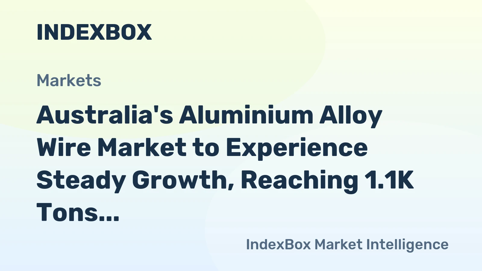 Australia's Aluminium Alloy Wire Market to Experience Steady Growth, Reaching 1.1K Tons and $7.1M in Value by 2035