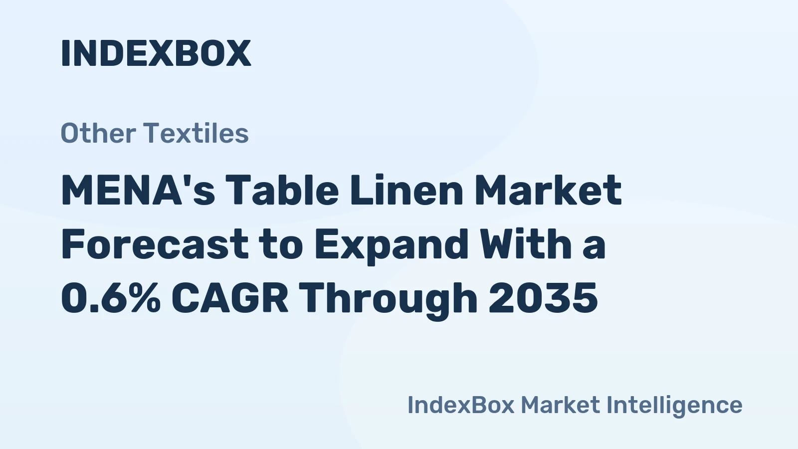 MENA's Table Linen Market Forecast to Expand With a 0.6% CAGR Through 2035