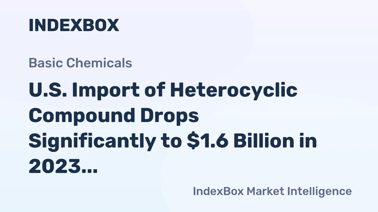 U.S. Import of Heterocyclic Compound Drops Significantly to $1.6 Billion in 2023