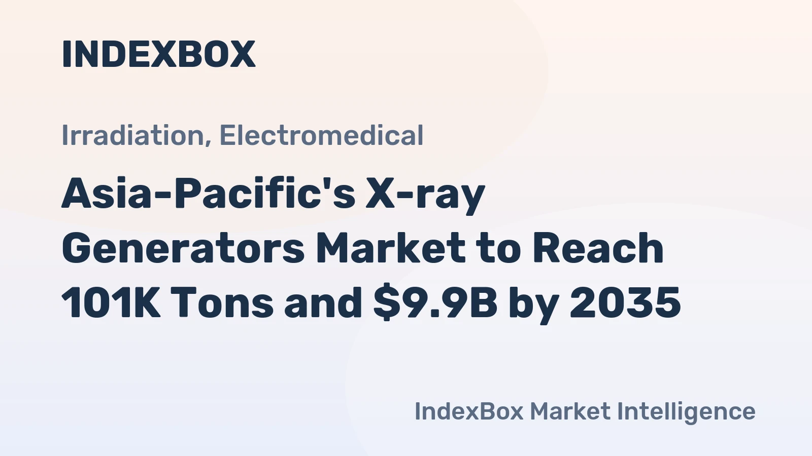 Asia-Pacific's X-ray Generators Market to Reach 101K Tons and $9.9B by 2035