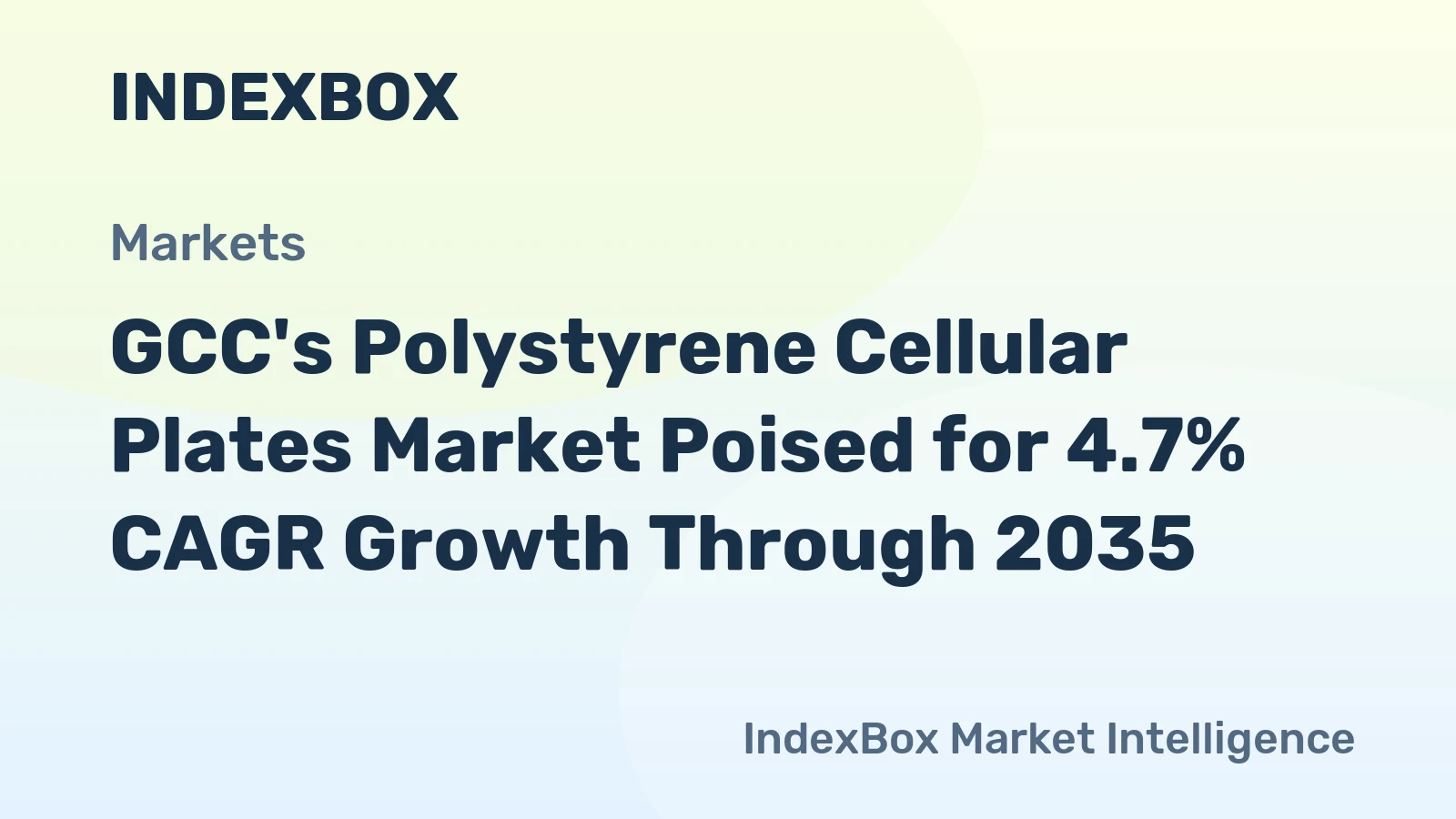 GCC's Polystyrene Cellular Plates Market Poised for 4.7% CAGR Growth Through 2035