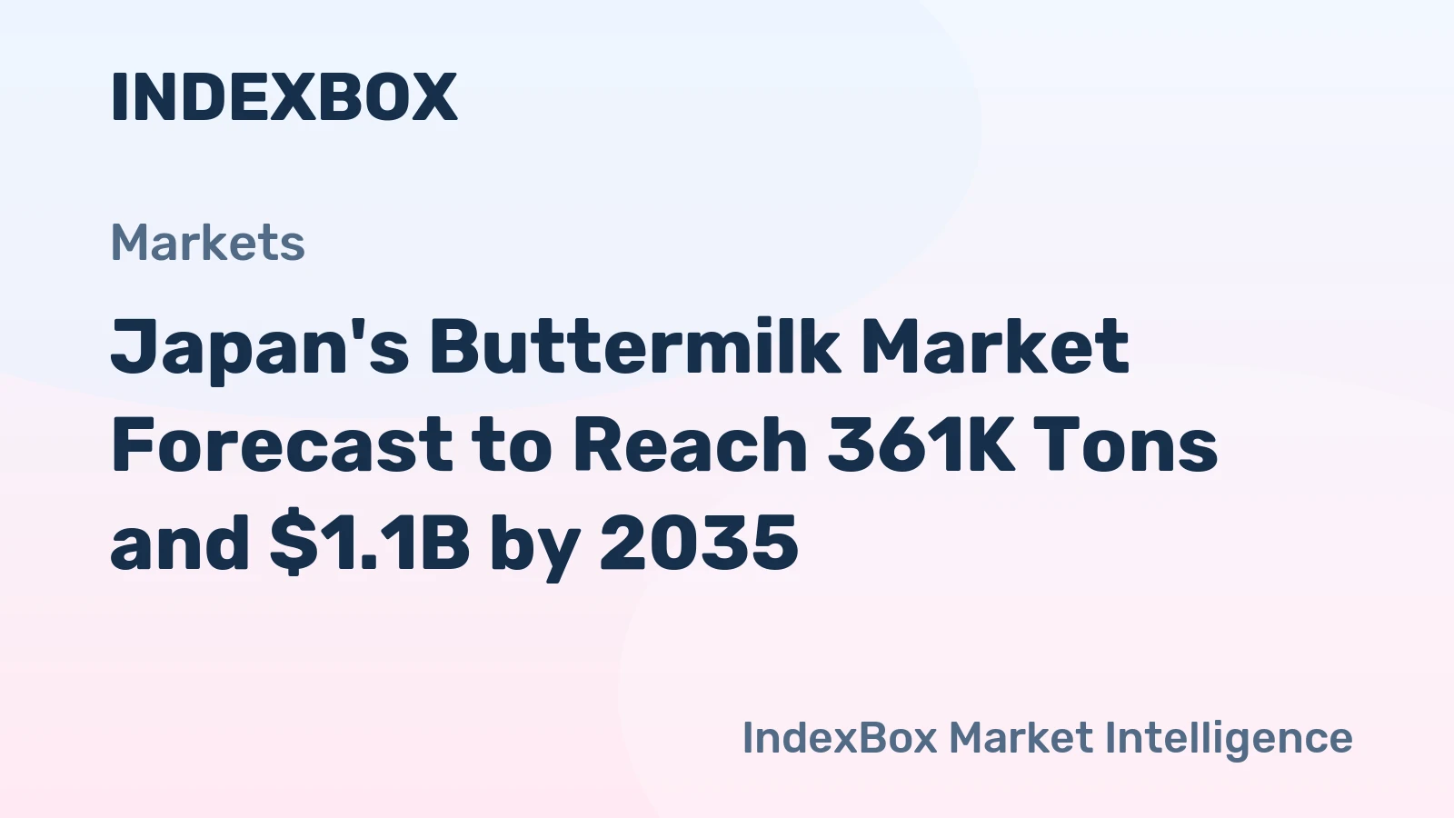Japan's Buttermilk Market Forecast to Reach 361K Tons and $1.1B by 2035