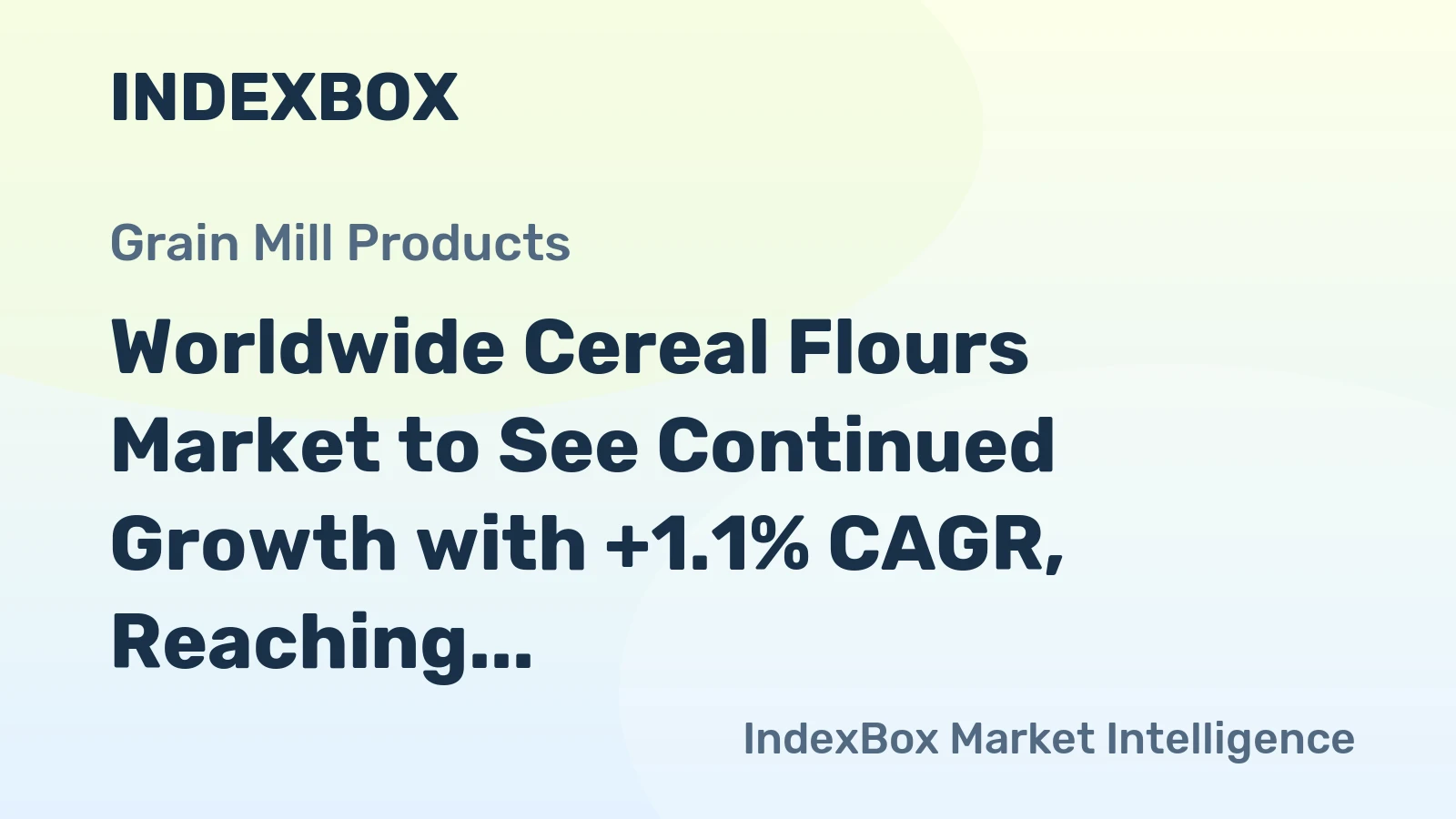 Worldwide Cereal Flours Market to See Continued Growth with +1.1% CAGR, Reaching 467M Tons by 2035