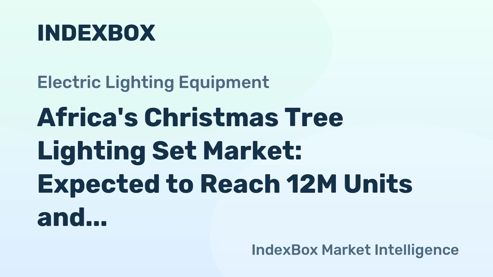 Africa's Christmas Tree Lighting Set Market: Expected to Reach 12M Units and $19M Value by 2035